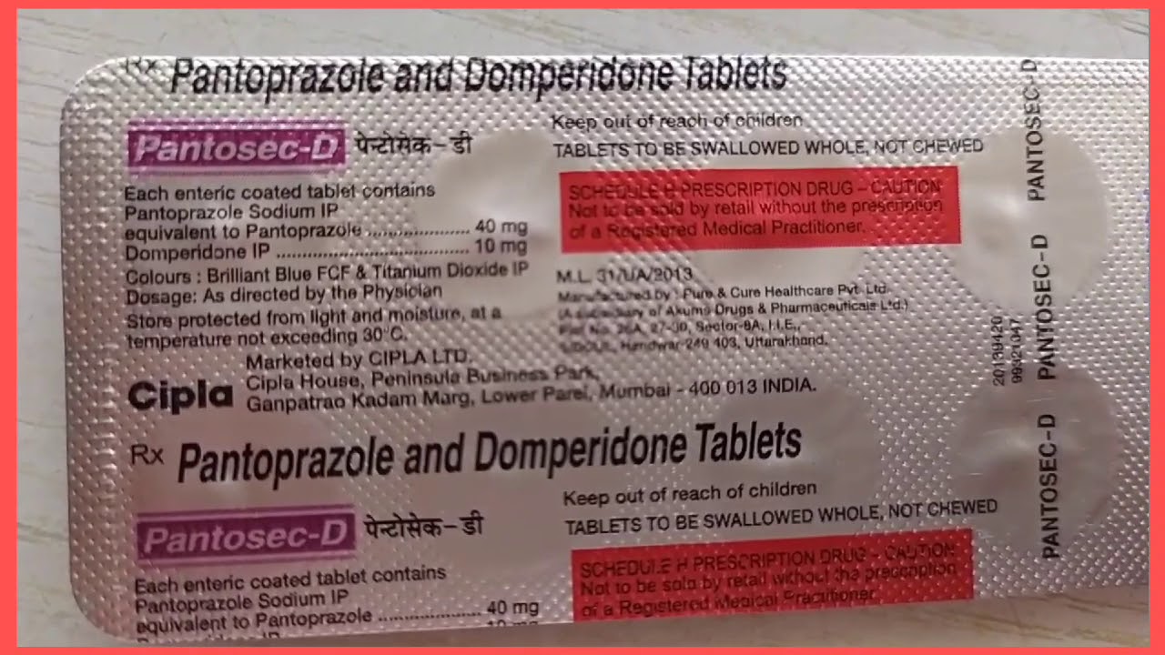 Pantosec D Tablet Benifit,Dose, Side Effects, Composition।Pantoprazole ...