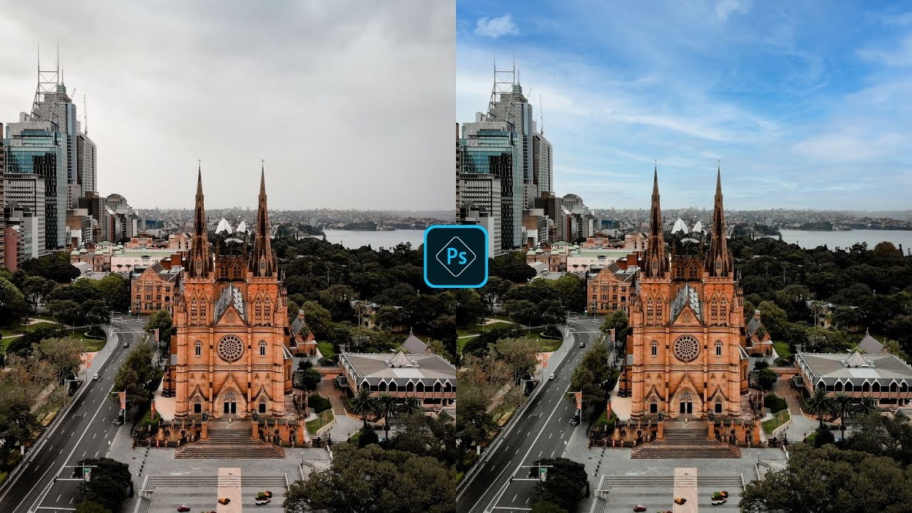 Cómo reemplazar el cielo en tus fotos con un click | Tutorial Sky Replacement Photoshop - YouTube