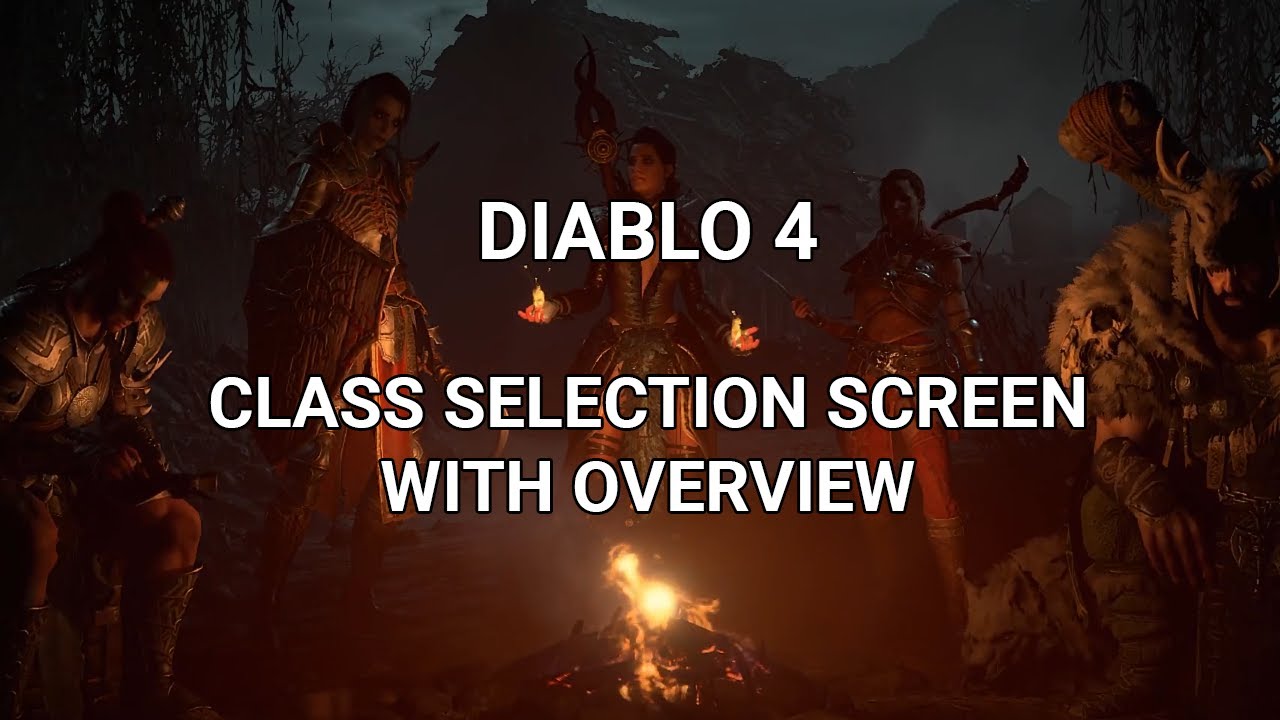 Diablo 4 Beta Class Selection Screen with Quick Overview - YouTube