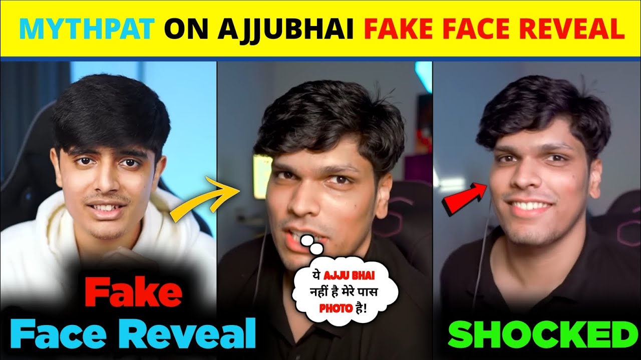 Shocking! Total Gaming Fake Face Reveal 😲 | Mythpat Reaction on ...