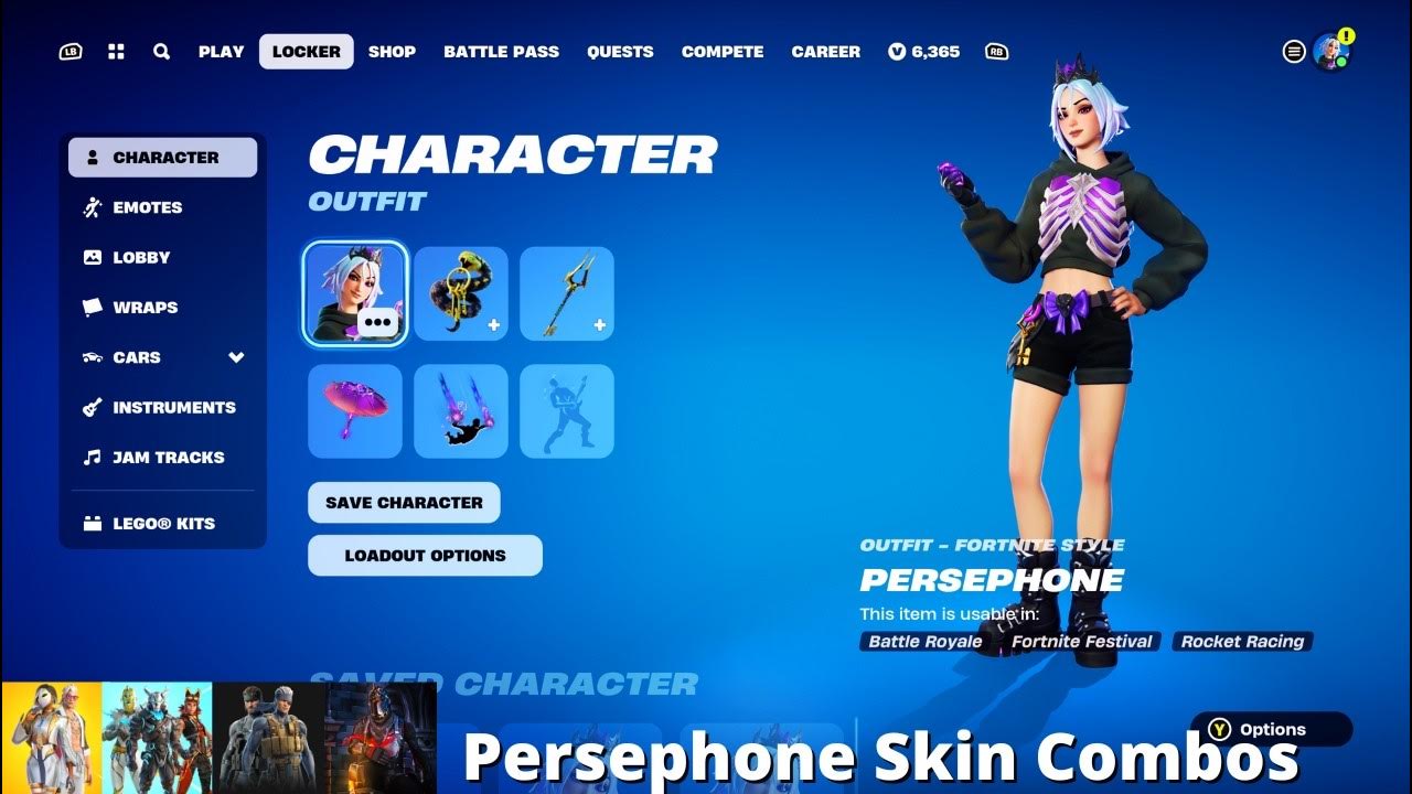 Persephone Skin Combos Fortnite Battle Royale Youtube