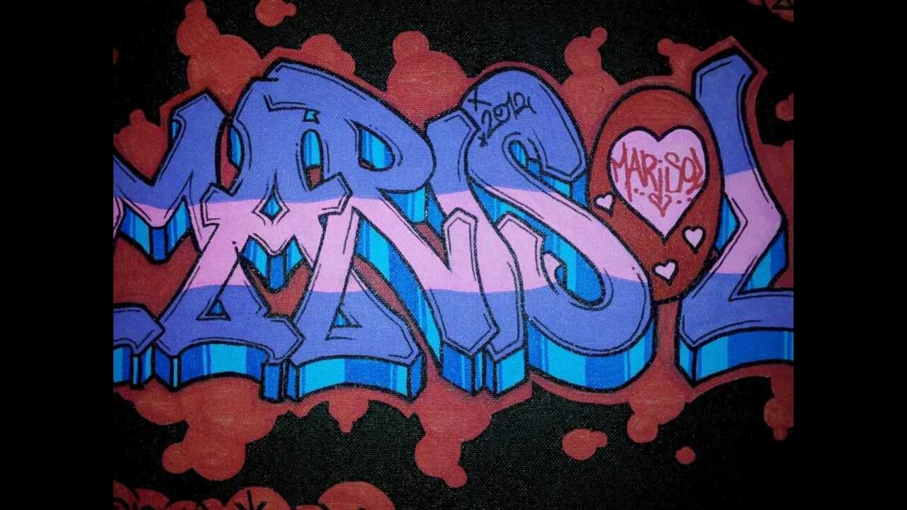 Custom Canvas Graffiti "MARISOL" By R3TR092 - YouTube