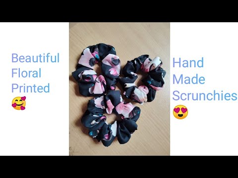 Easiest way to make a scrunchie🌸at home🥰 /Hand made Scrunchie/DIY ...
