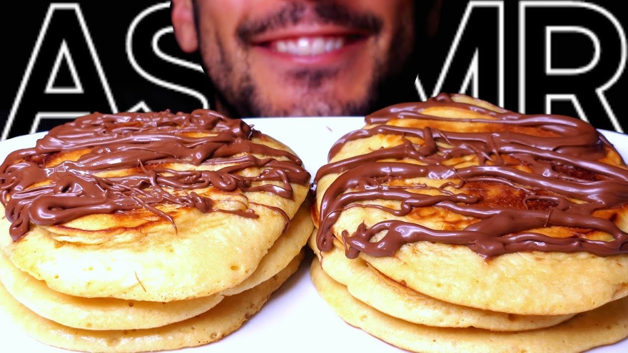 ASMR NUTELLA PANCAKES (EATING SOUNDS) NO TALKING MUKBANG - YouTube
