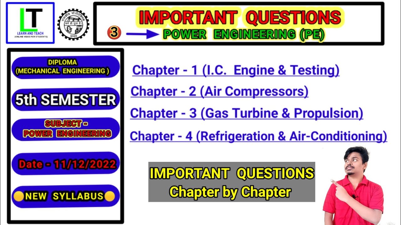 Power Engineering Important questions 2022 ||Base on New Syllabus|| 5th ...