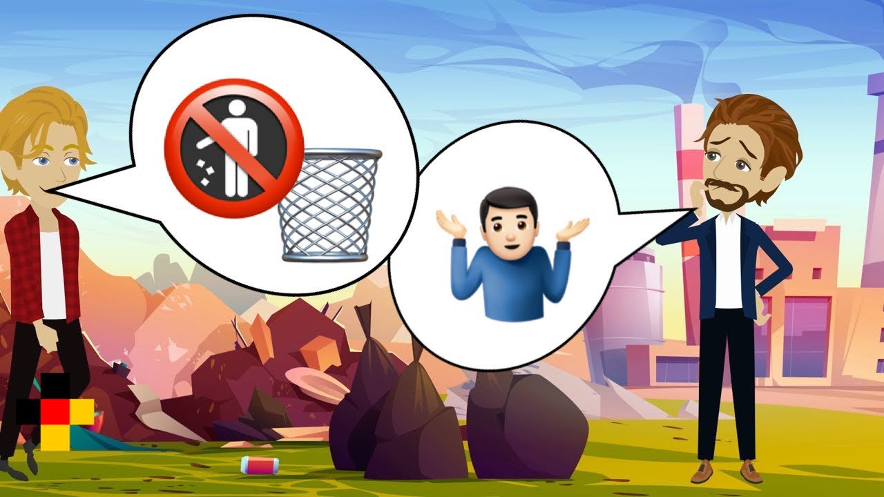 Learn German | Whose garbage is this? | Dialogue in German with ...