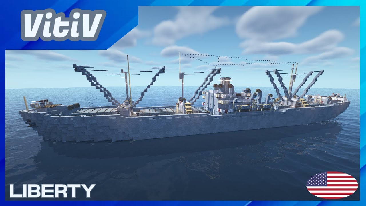 World War II Liberty Ship - Liberty-class Cargo Ship - Minecraft - YouTube