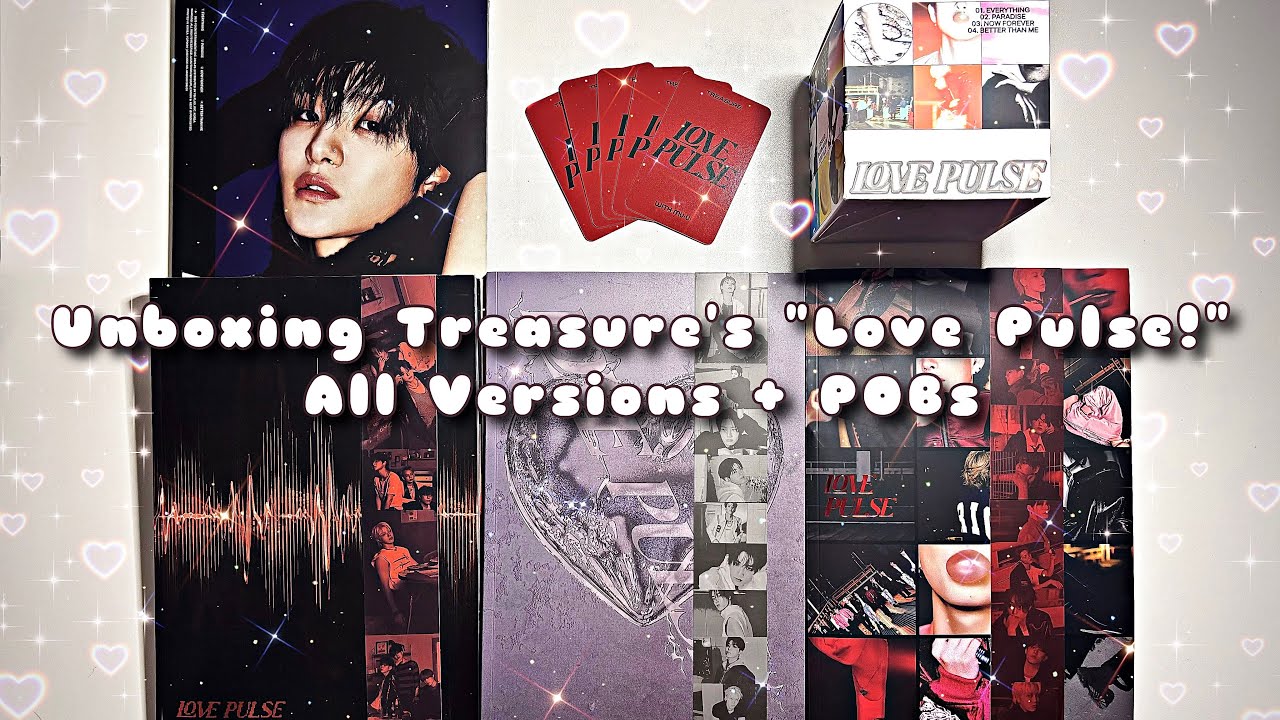 Treasure Love Pulse K-pop Album Unboxing! (All Versions + POBs) - YouTube