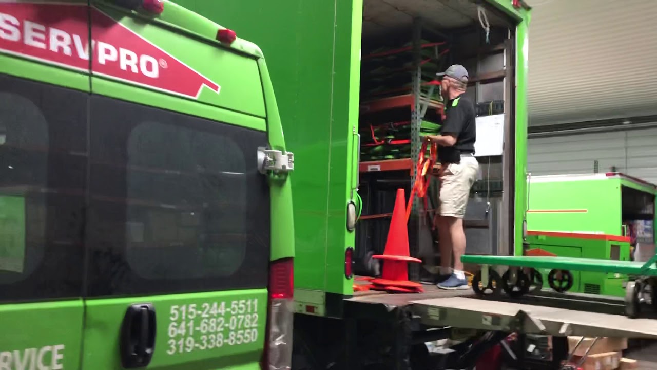 Wayne prepare to bring the big ServPro van - YouTube