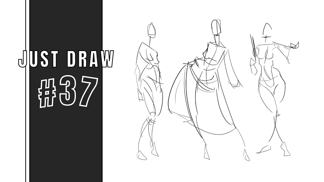 1 Minute Gestures #learntodrawin1year │ Just Draw #37 - YouTube