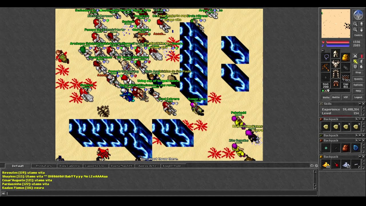 Old Tibia - Jamera War Open Battle - Anjo Assassino (2007 7.92) - YouTube