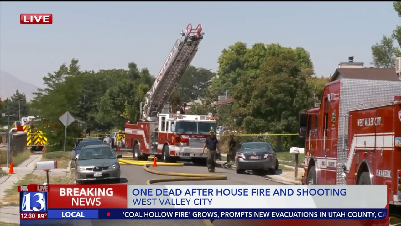 One dead after shooting, house fire in West Valley City - YouTube