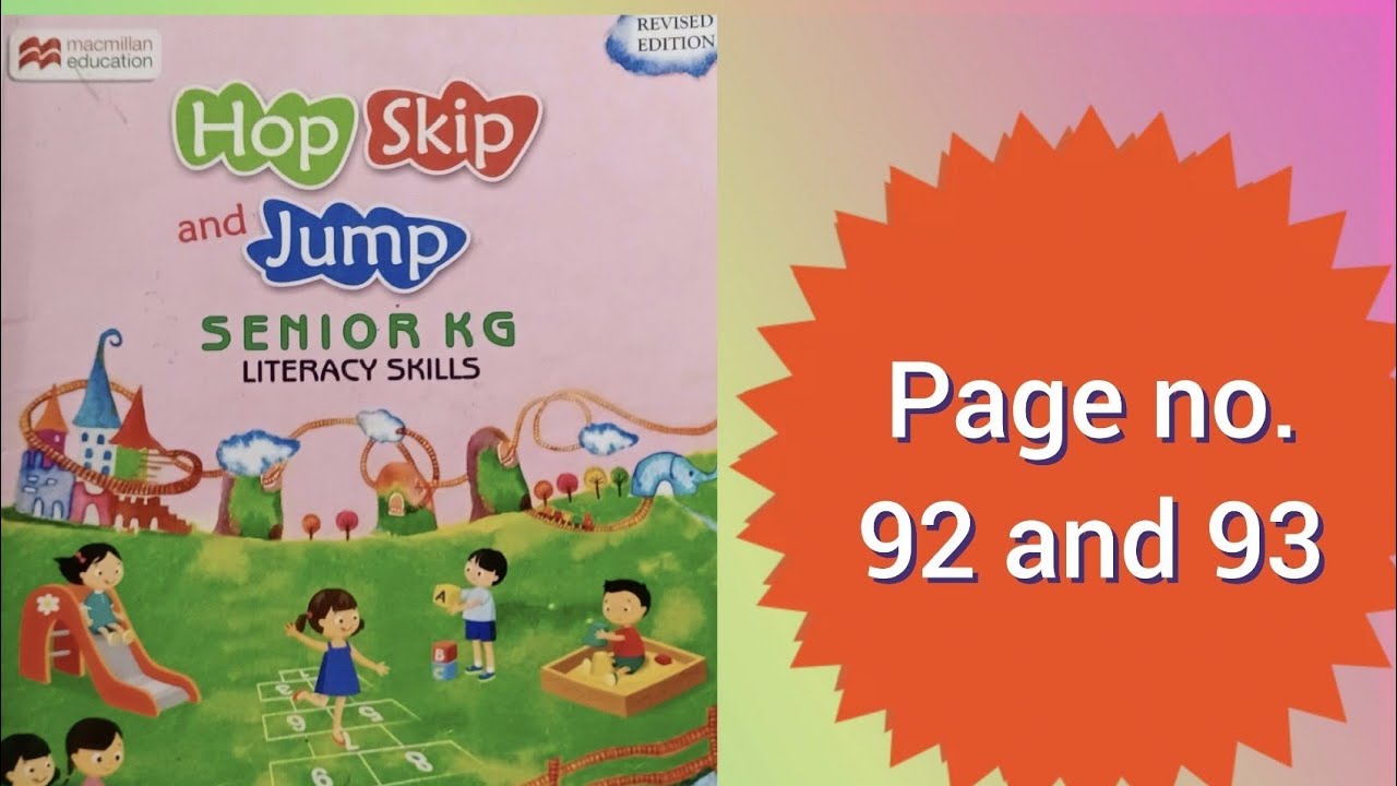 Hop Skip And Jump Senior Kg Literacy Skills Book Page no 92 and 93 ...