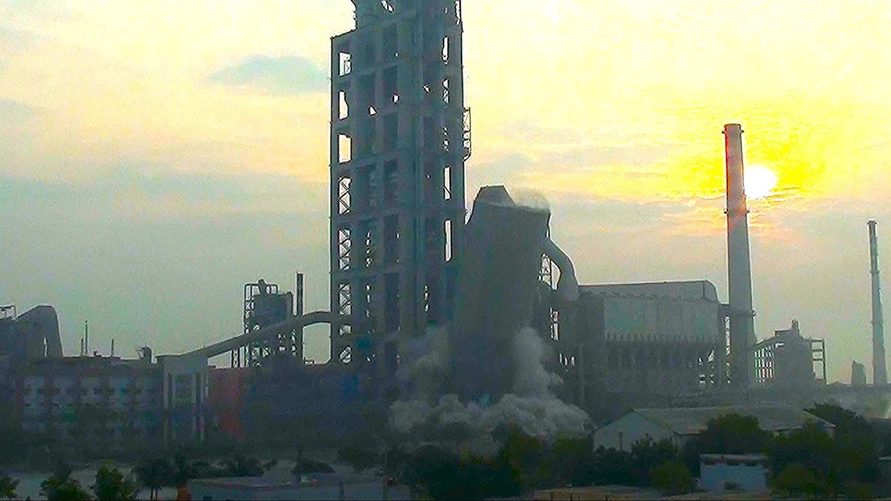 J.K. Cement Plant CF Silo - Controlled Demolition, Inc. - YouTube