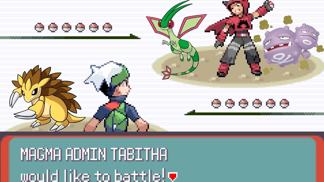 Battling Magma Admin Tabitha!!! Pokémon Emerald Kaizo!!! - YouTube