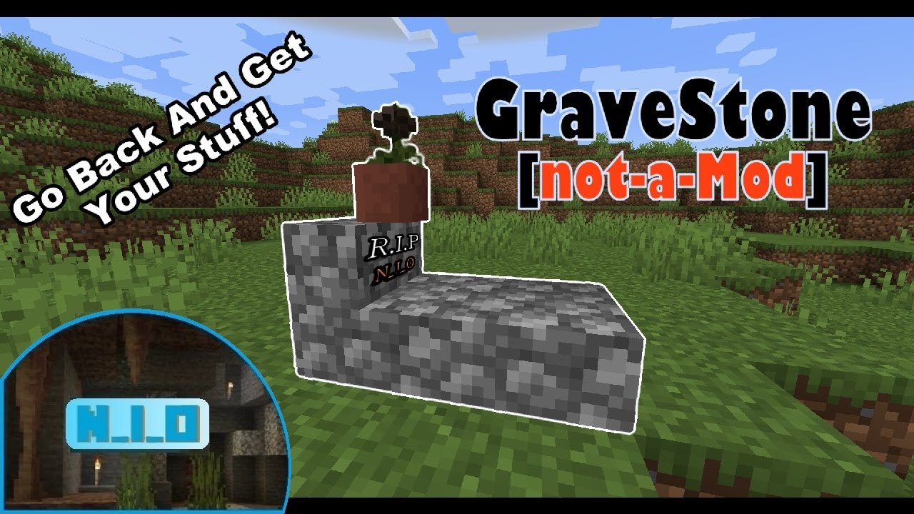 Minecraft GraveStone [not-a-Mod] - YouTube