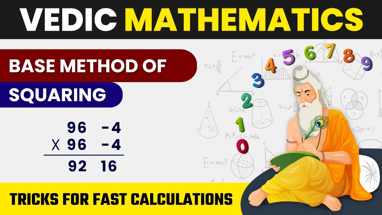 Base Method of Squaring in Vedic Maths | Square Trick | Vedic Maths ...