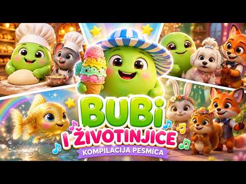 BUBI I ŽIVOTINJICE! 🦊🐠🐭 | Najlepše Dečije Pesme sa Životinjama | Kompilacija Pesmica za Decu