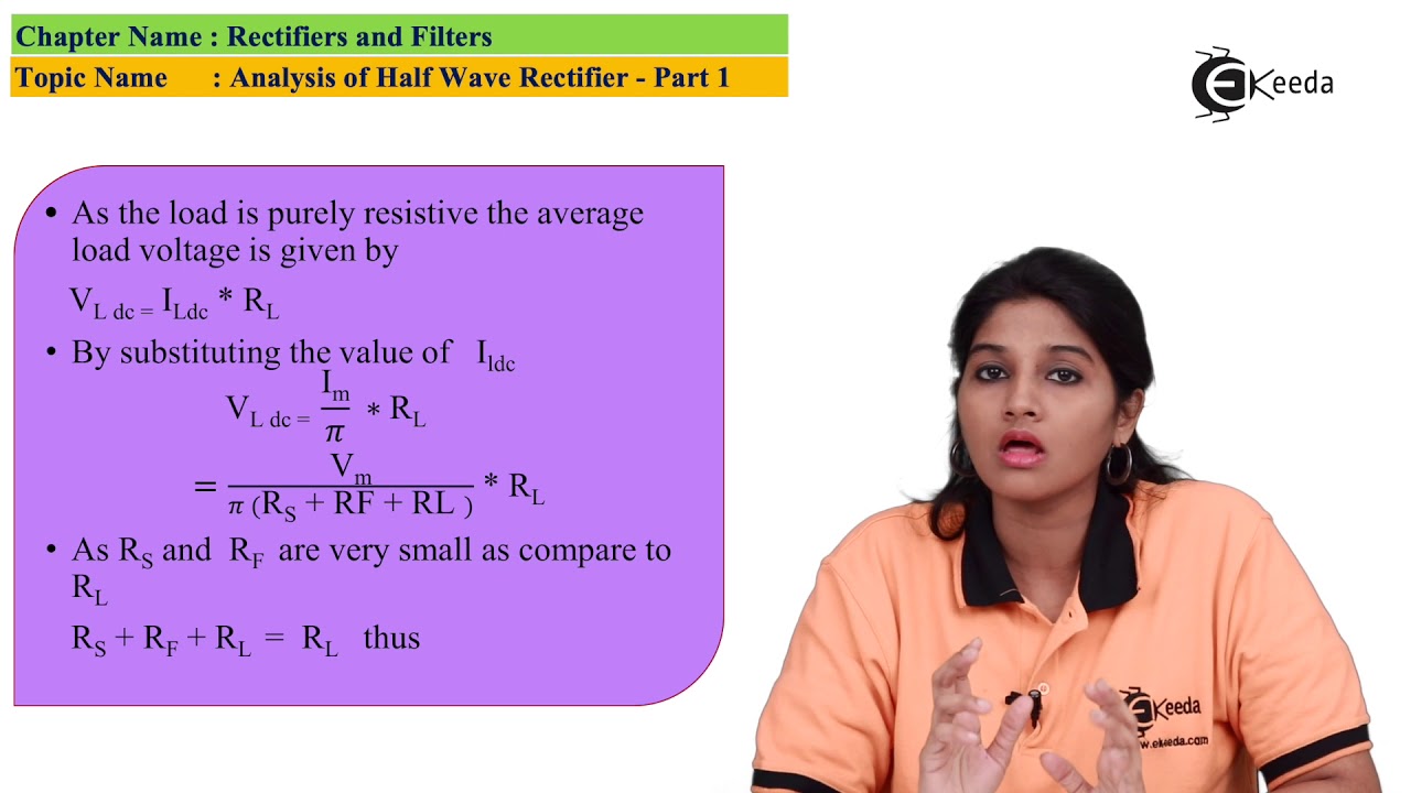 Analysis of Half Wave Rectifier Part 1 - YouTube