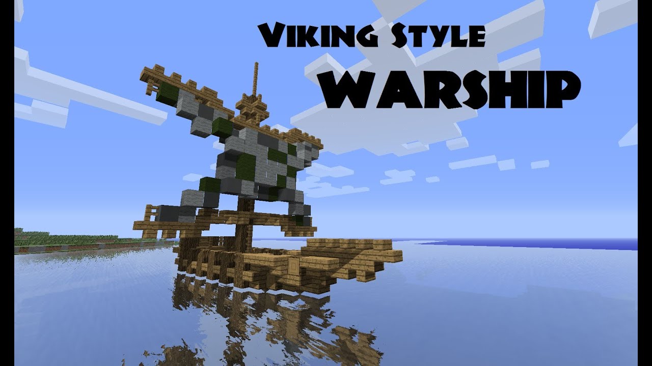 Minecraft Tutorial - Viking Style Warship - YouTube