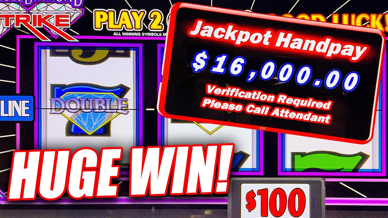 EPIC JACKPOTS ON HIGH LIMIT TRIPLE DOUBLE DIAMOND STRIKE SLOT MACHINE ...