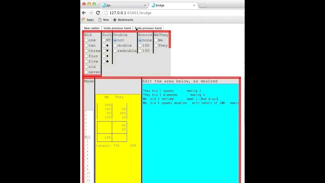 Contract bridge scoring -- J programming language application - YouTube
