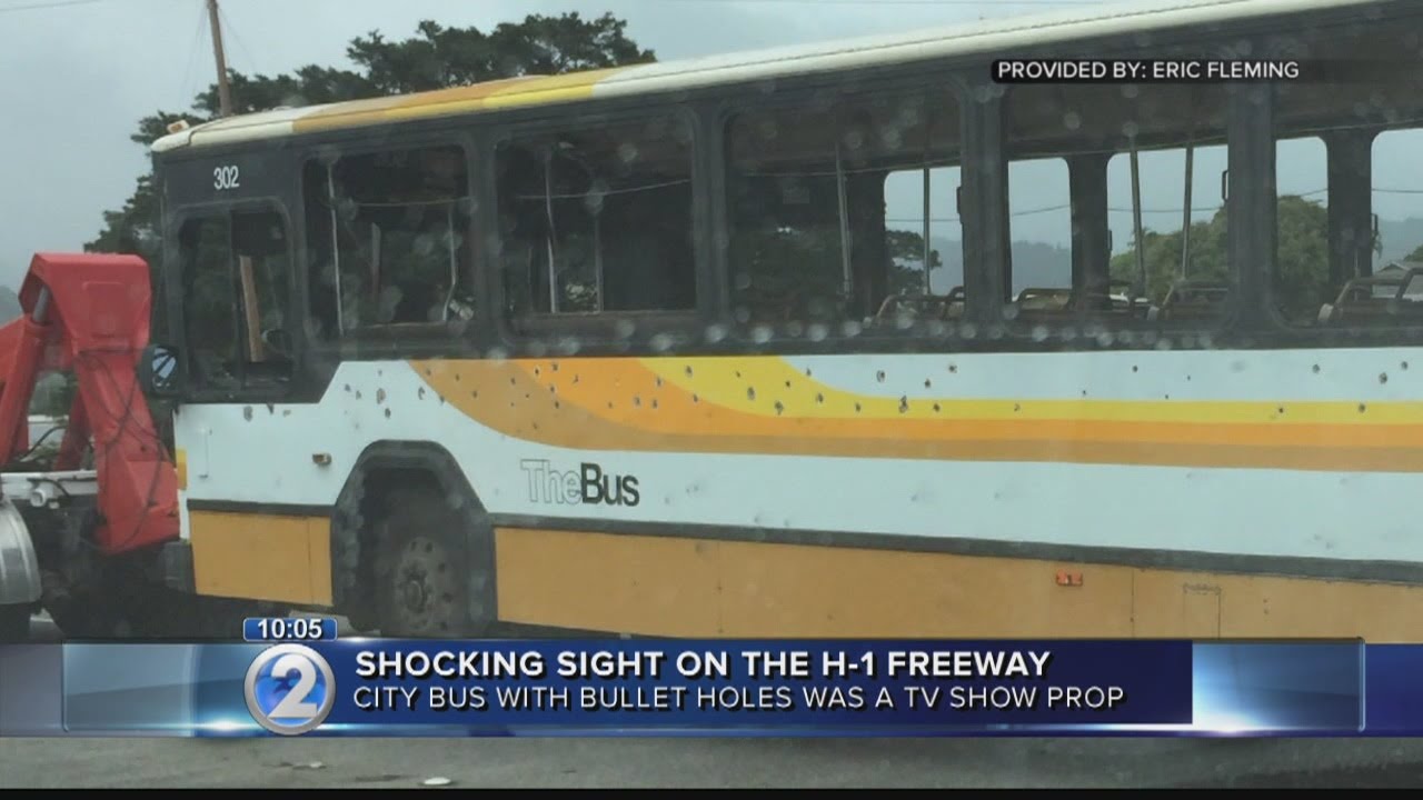 Drivers startled by city bus riddled with bullets - YouTube