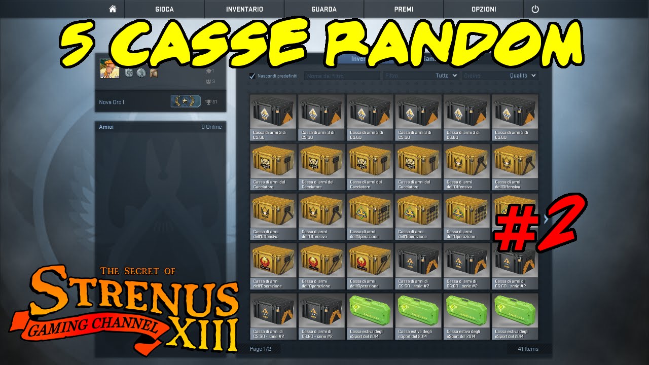 5 CASSE RANDOM - CS:GO - Case Opening ITA - - YouTube