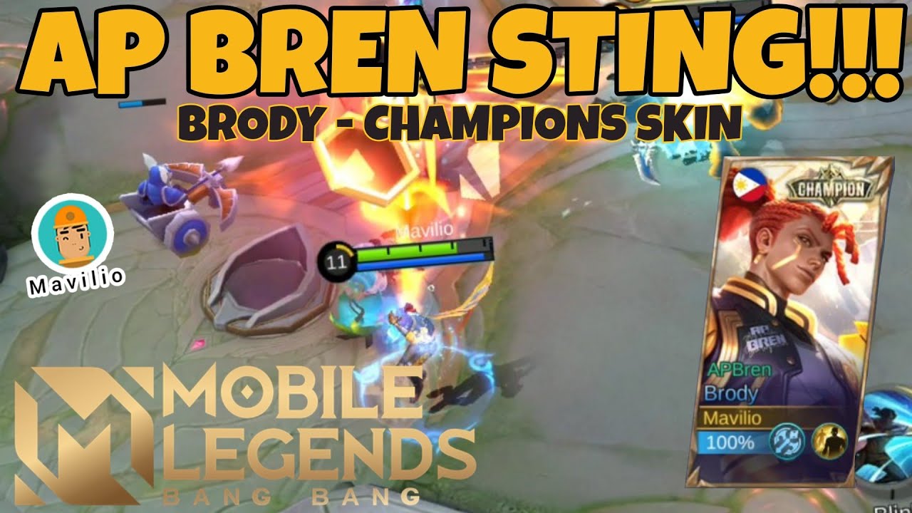 BEE STING!!! Review Champions Skin Brody - AP Bren Esport Mobile ...