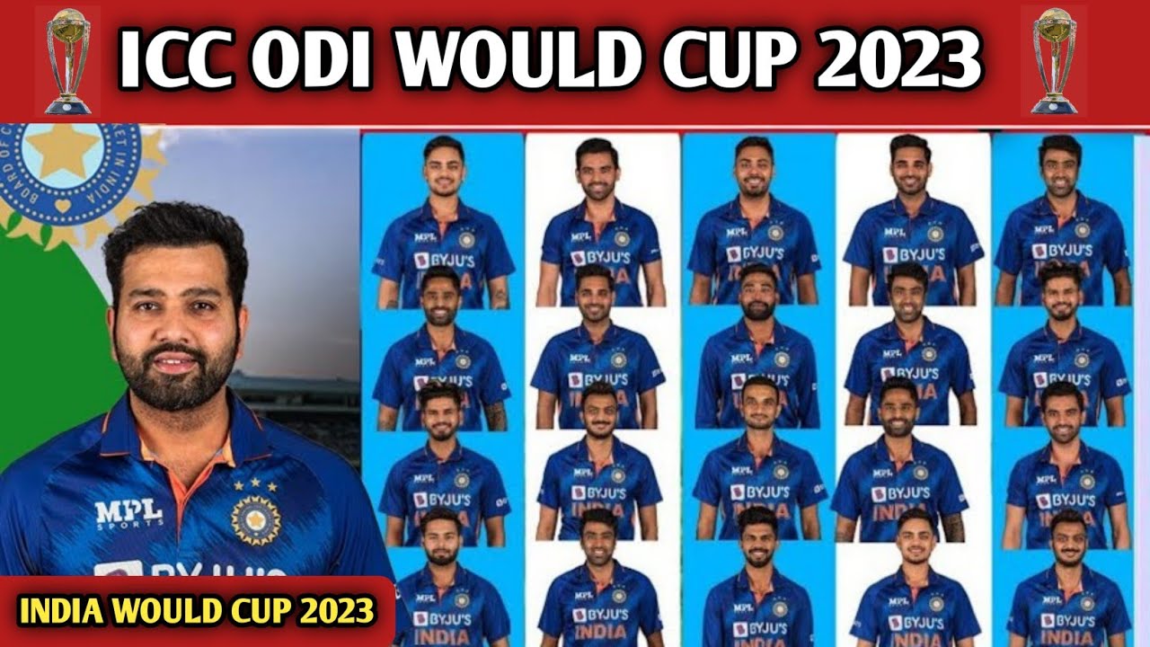 ICC WC Odi 2023 India Squad WC Men's Squad 2023 #wc2023 - YouTube
