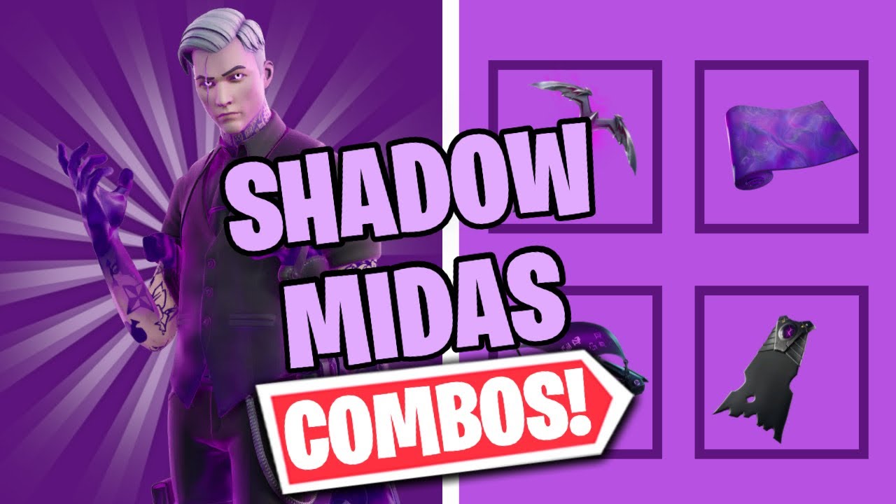 SHADOW MIDAS COMBOS | FORTNITE SKIN REVIEW - YouTube