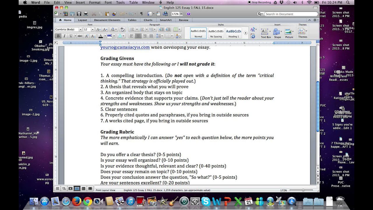 Explainer for Essay 1 ENGL 125 Fall 15 - YouTube
