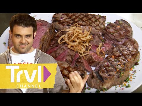 The Meatiest Challenges | Man V. Food | Travel Channel