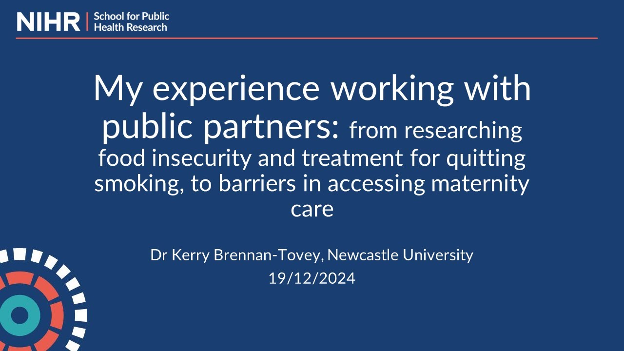 My experience working with public partners - Dr Kerry Brennan-Tovey ...