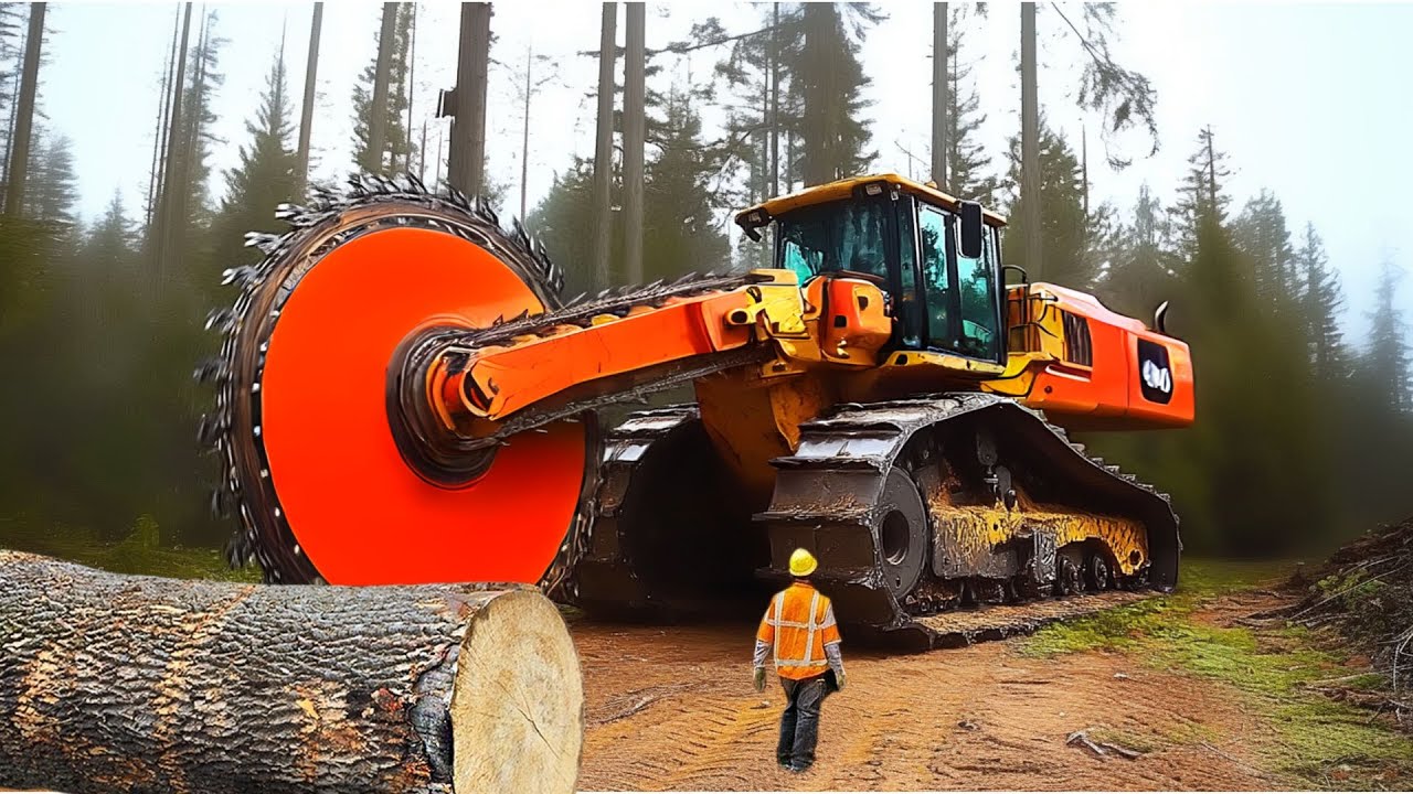 101 Fastest and Most Dangerous Chainsaw Tree Cutting Machines Operating ...