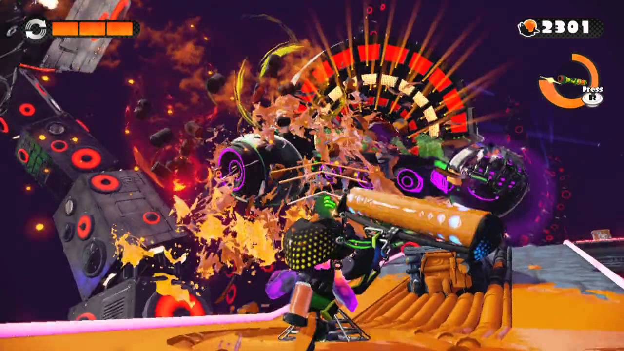 Splatoon - beating DJ Octavio with a Roller - YouTube