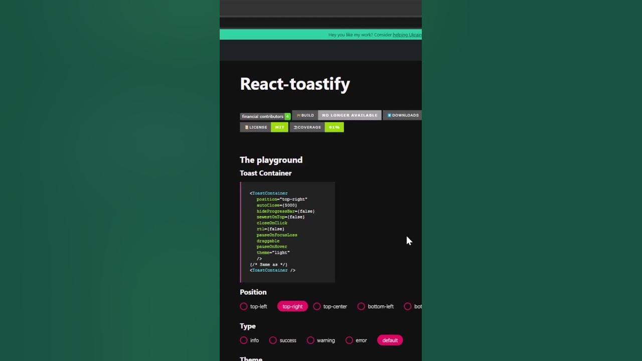 Creating Notifications React Toastify Youtube
