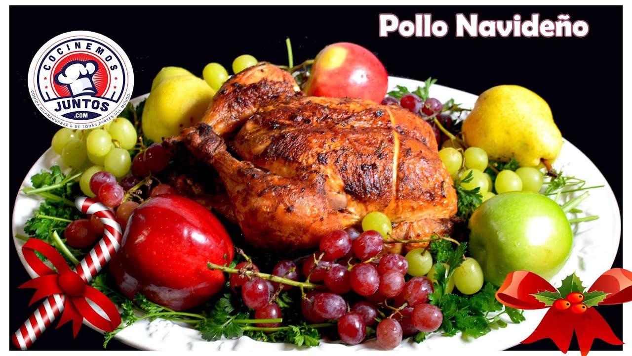 Como hacer un jugoso pollo navideño con salsa gravy. - YouTube