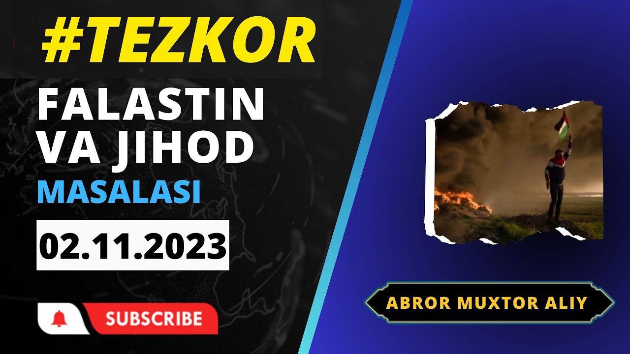 #DOLZARB • Falastin va Isroil urushi haqidagi ulamolar fatvosi © Abror ...