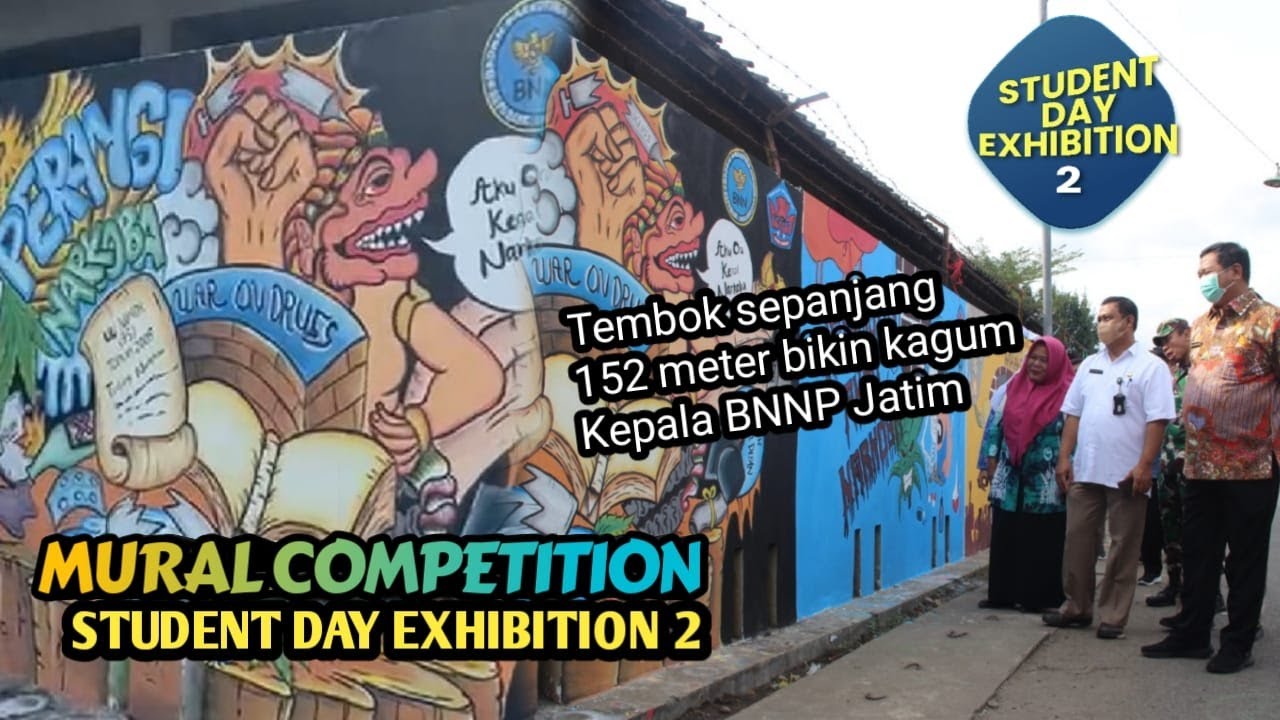 MURAL COMPETITION - STUDENT DAY EXHIBITION II BNNK TRENGGALEK - YouTube