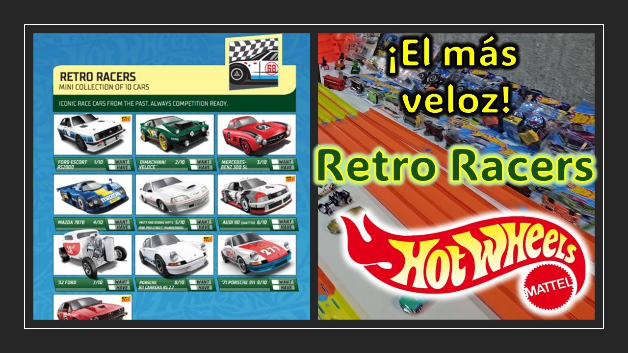 RETRO RACERS mini colección Carreras Hot Wheels - YouTube
