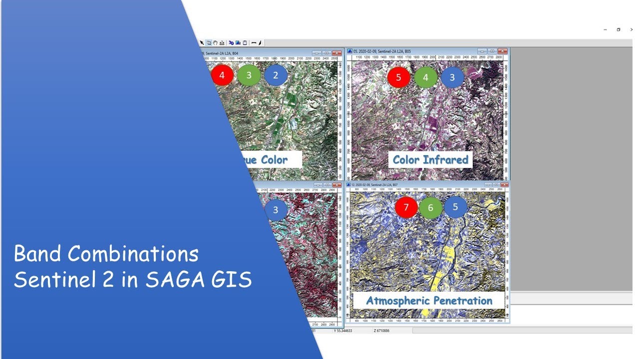 Band Combinations Sentinel 2 in SAGA GIS - YouTube