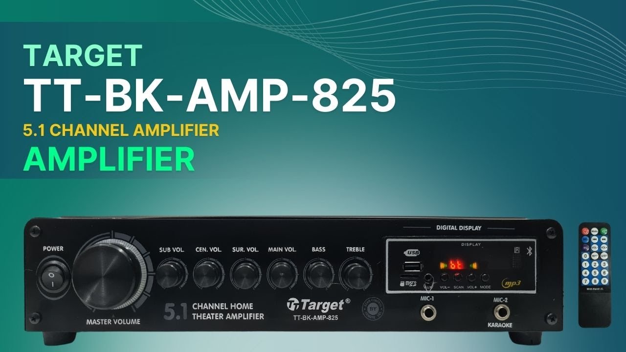 Target | TT-BK-AMP-825 5.1 Channel Amplifier—Unleash Immersive Surround ...