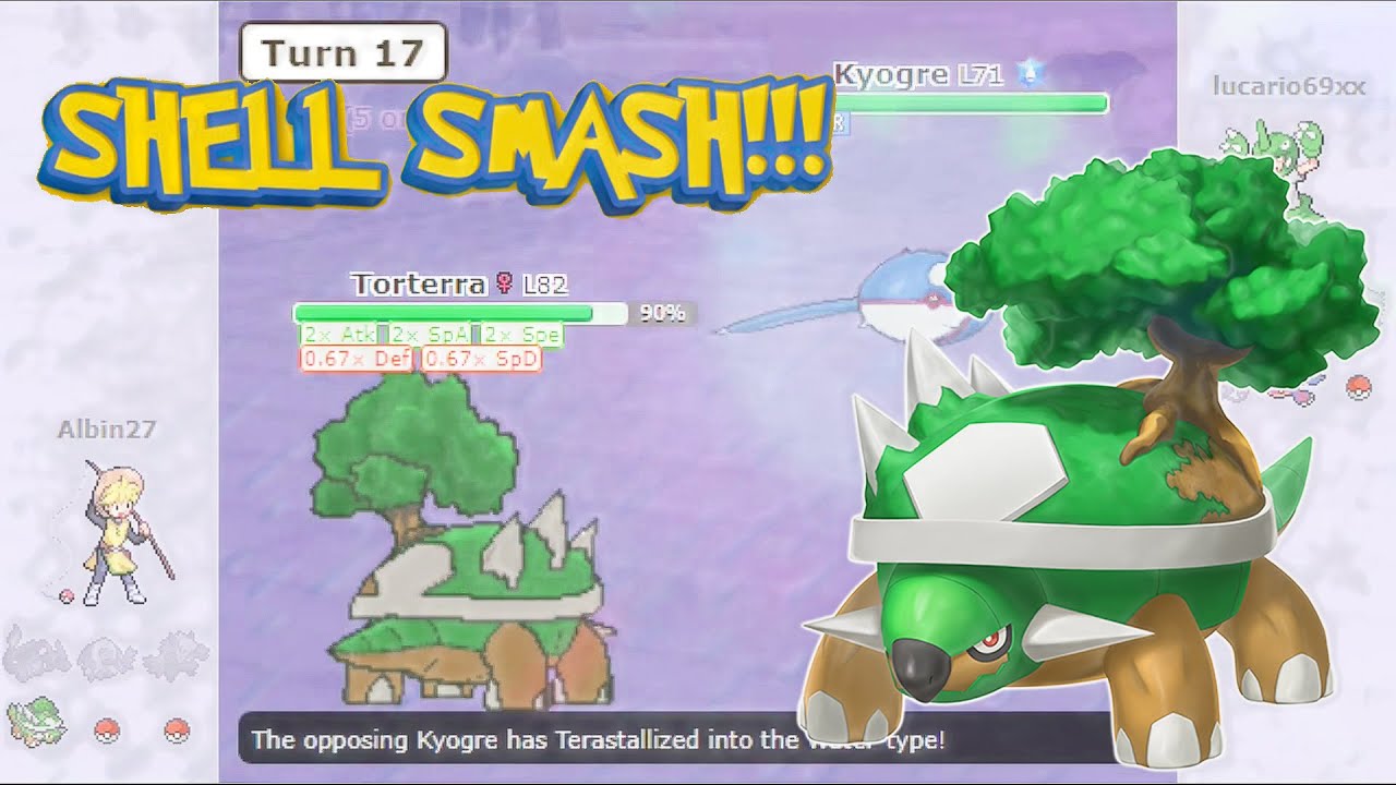 POKEMON SHELL SMASH TORTERRA IS THE BEST | TORTERRA VS KYOGRE - YouTube