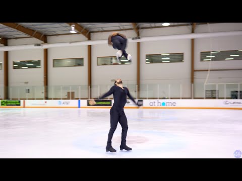 US Olympic Pair Team Ashley Cain-Gribble & Timothy LeDuc practice their 2022 Free Skate (July '21)