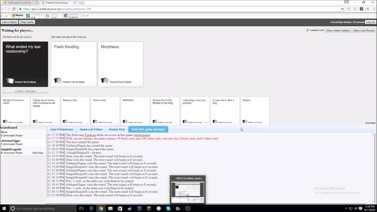 Pretend You're Xyzzy- CAH - YouTube