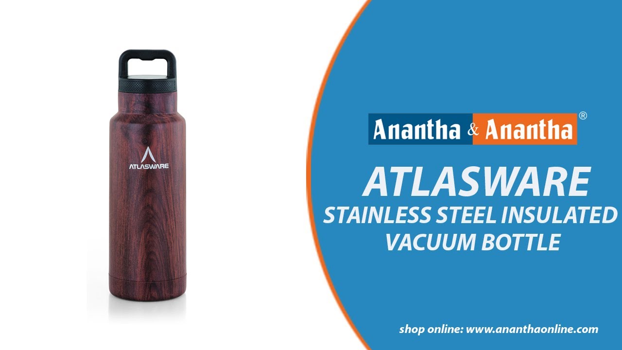 Atlasware Stainless Steel Insulated Vacuum Bottle Hot and Cold Water ...