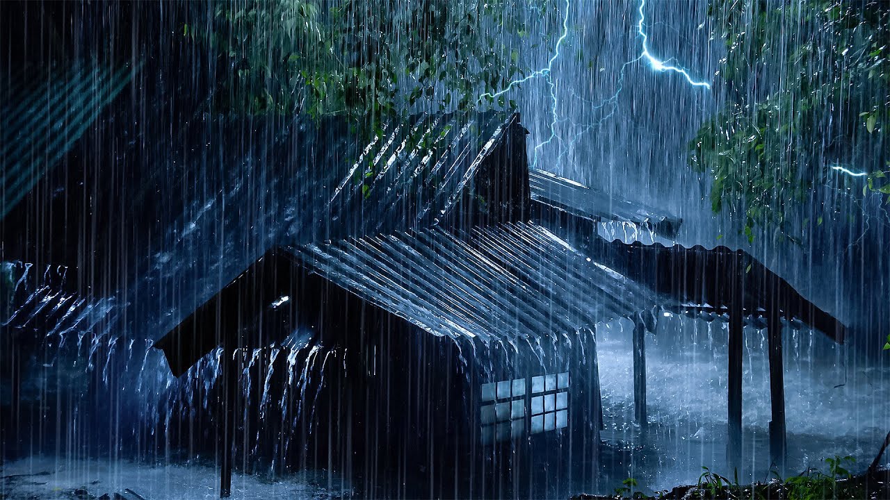 Put YOU to Sleep Instantly & Soundly | Torrential Rain on Tin Roof ...