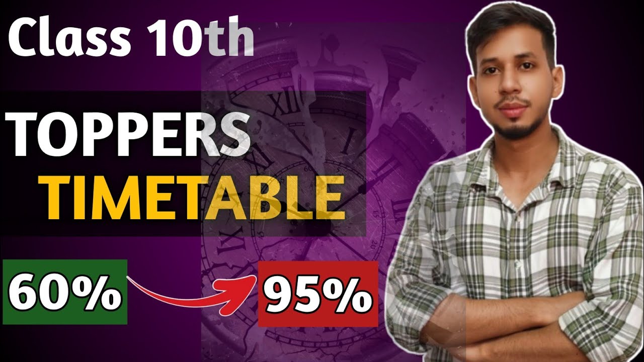 Toppers Time Table for Class 10th 🔥| Follow this to Score 95% ...