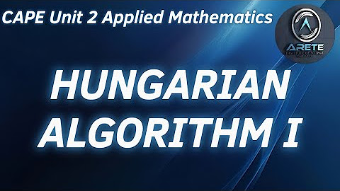 CAPE Unit 2 Applied Mathematics - YouTube